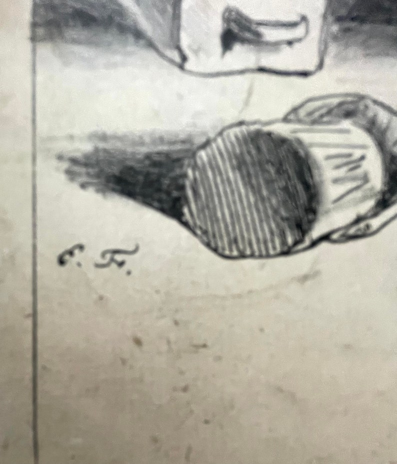 1800s British Ink/pencil on Paper. Sketch. Illustration. | Etsy