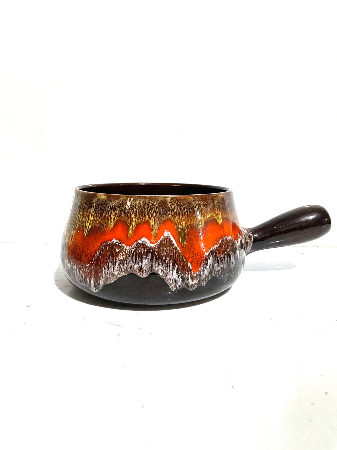 1950s French Vintage Vallauris Ceramic Pot. Glazed, Enameled Pottery ...