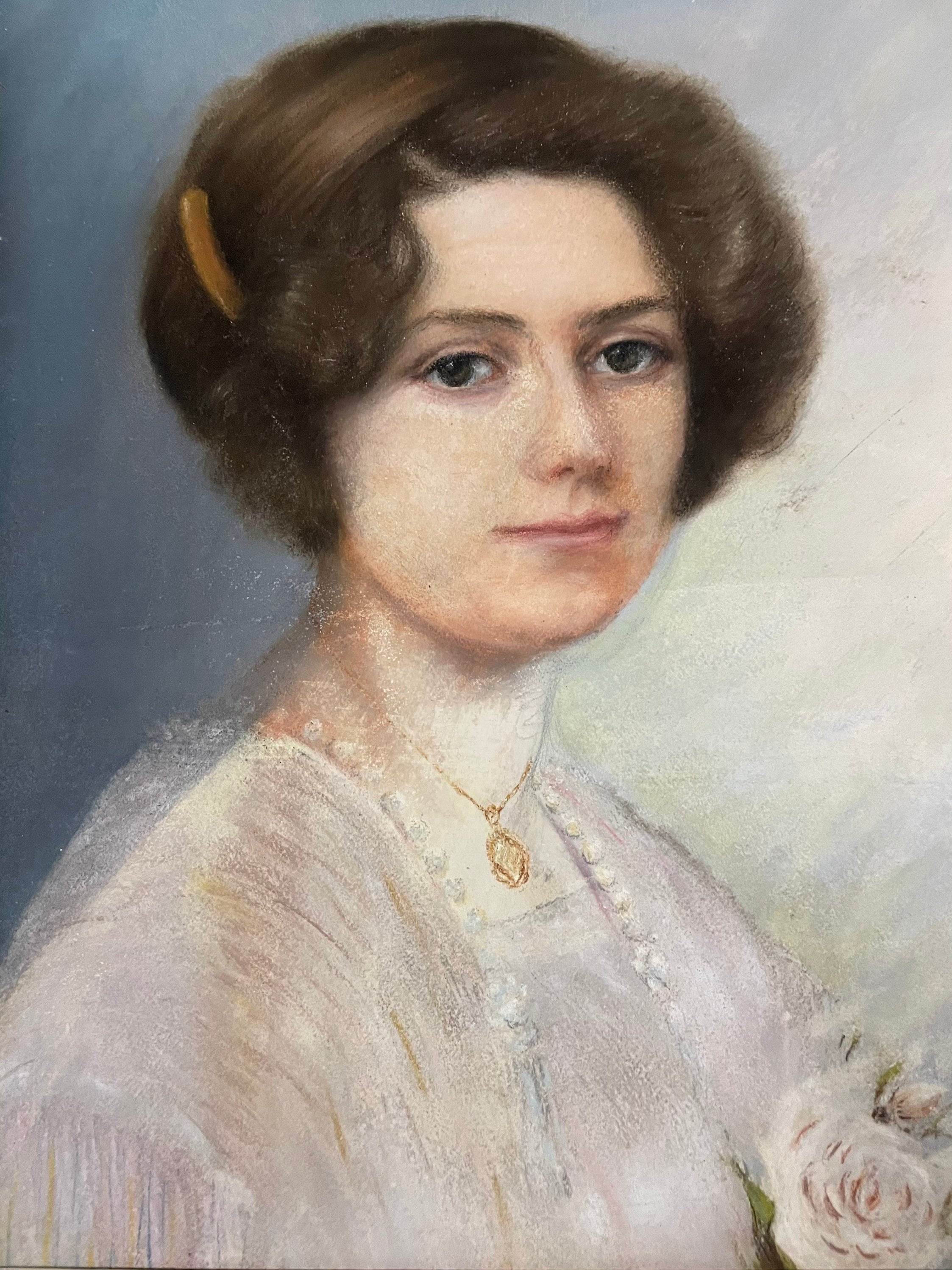 1920s French Pastel Painting on Paper. Portrait of Young - Etsy