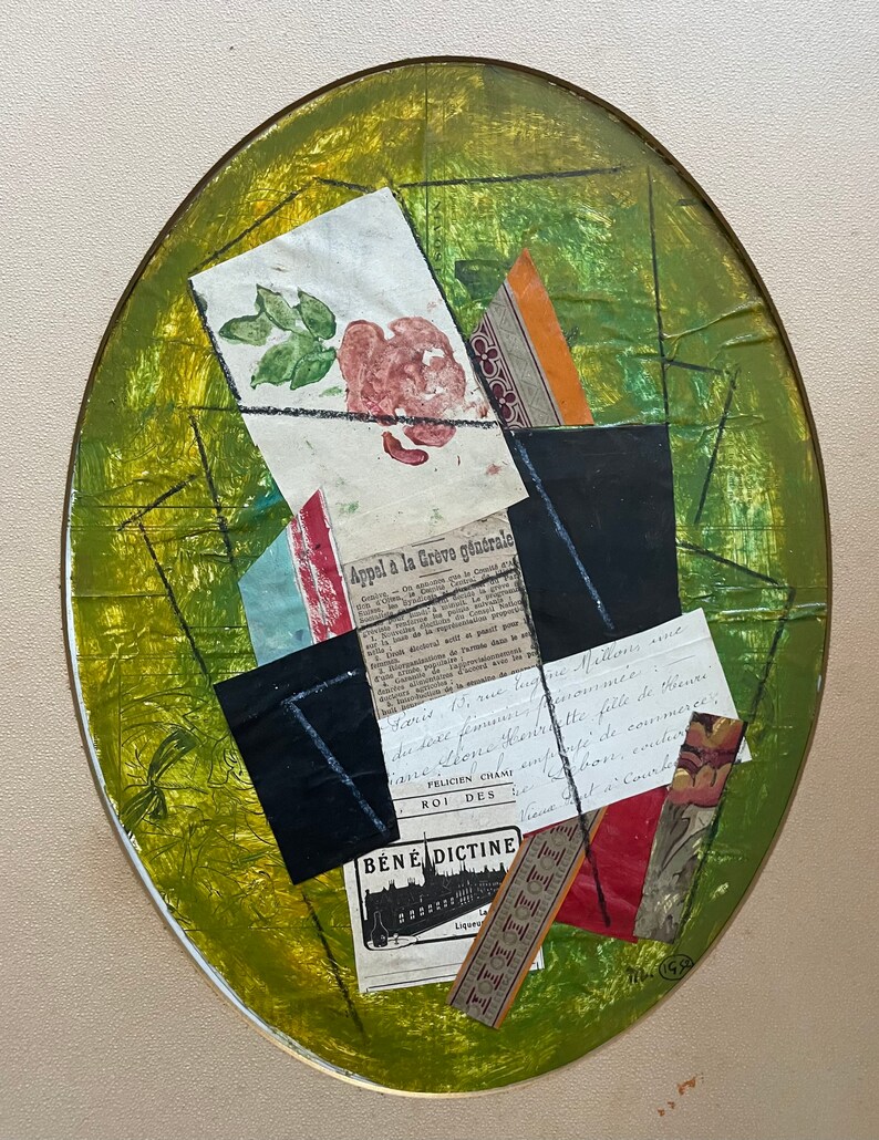 1900s French Cubism Collage/ Gouache on Thick Paper. Cubist - Etsy