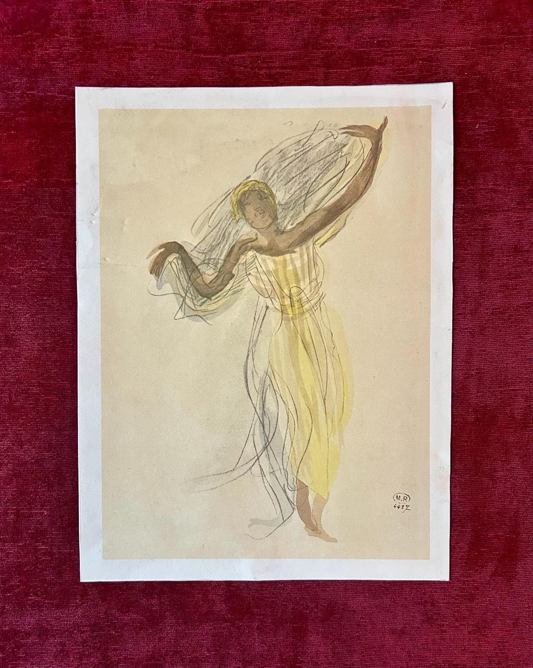 1906 French Master Auguste Rodin 1840-1917 Printed in 1970s Stamped ...