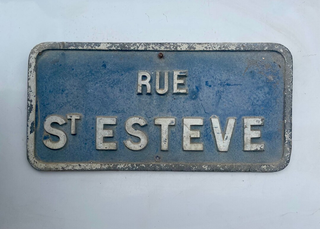 1930s French Real Original Heavy Duty Aluminium Street Sign. Antique ...