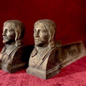 1700’s French Original Set of Two Fireplace Screen Andirons With ...