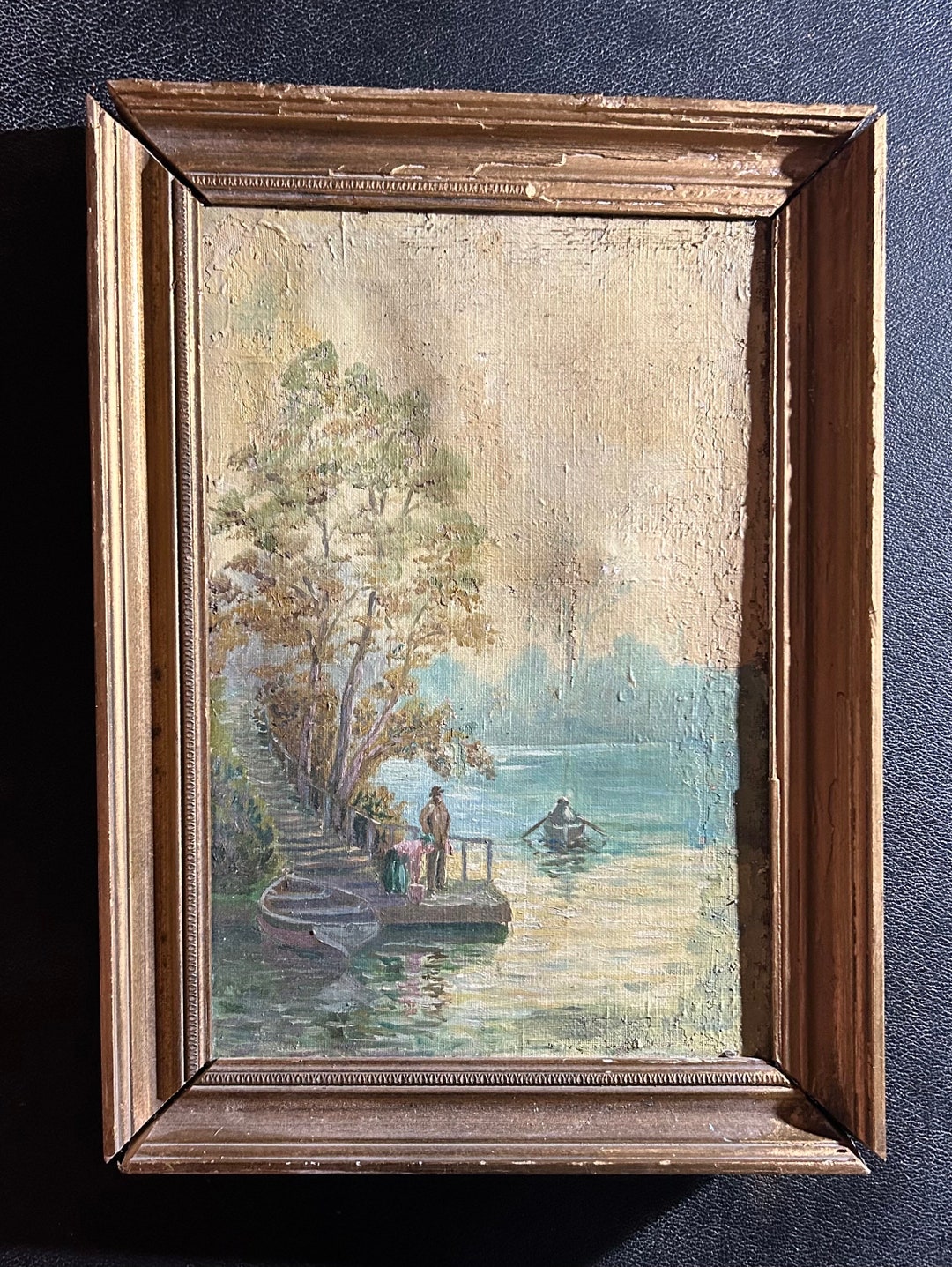 1890s French Oil Painting on Canvas. Barbizon School.animated ...