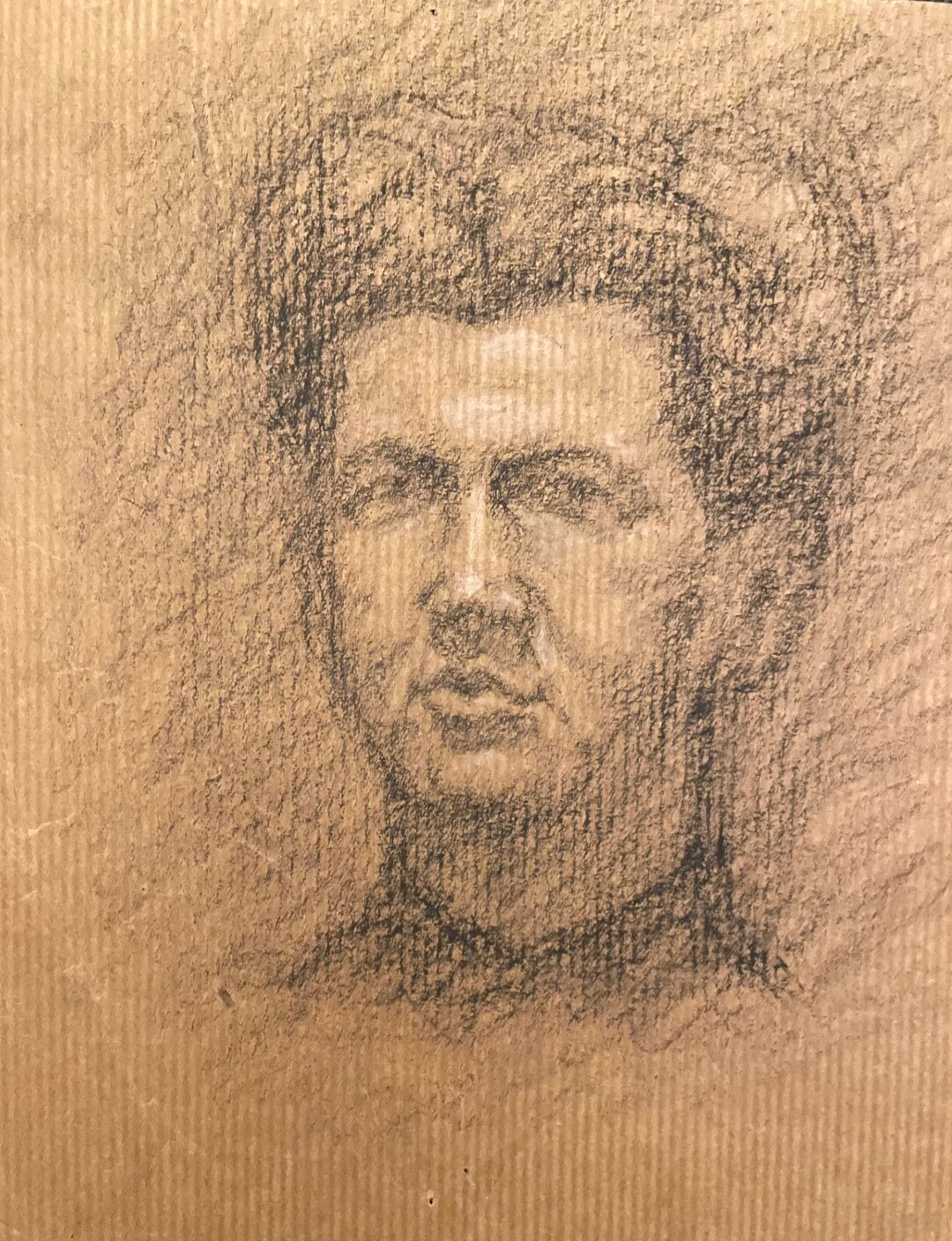 1930s French Charcoal Drawing on Kraft Paper. Frenchman Portrait. - Etsy