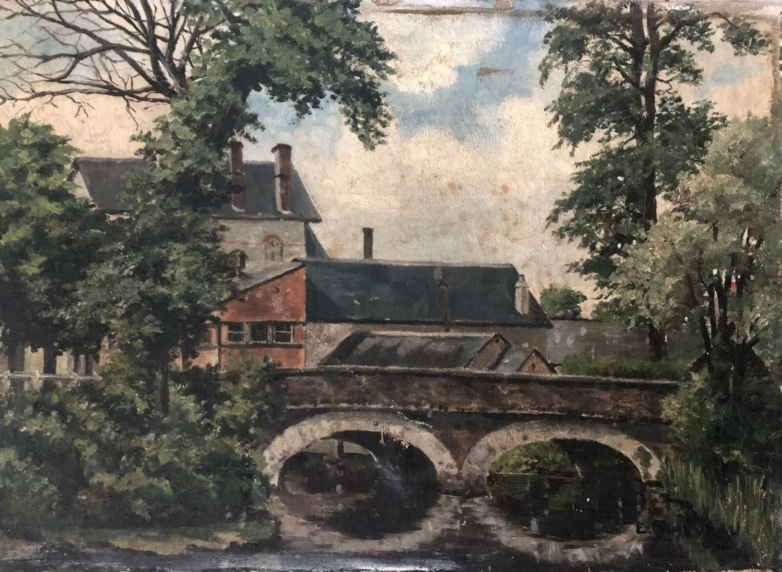 1890s French Barbizon School Oil Painting on Canvas - Etsy UK