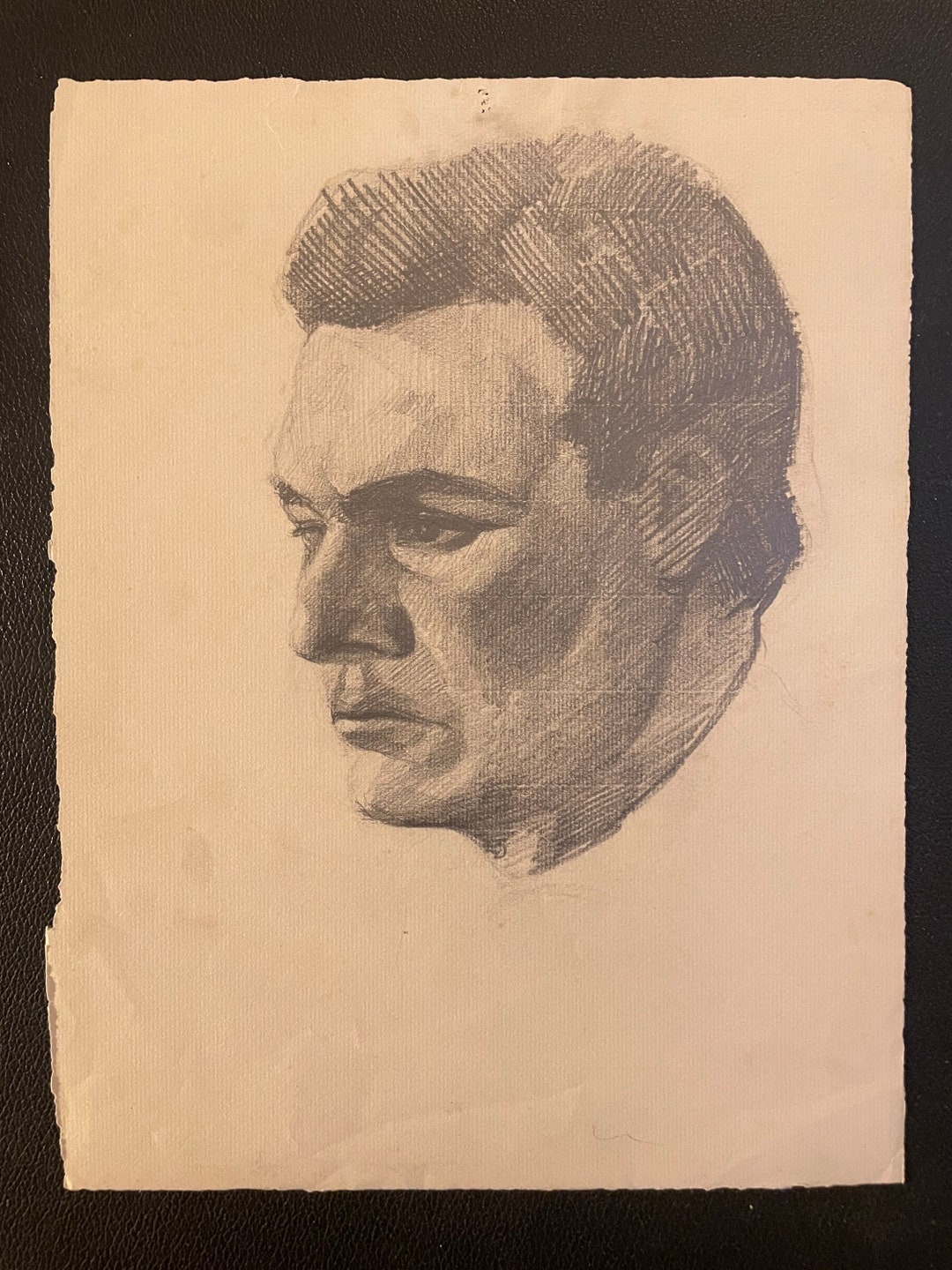 1930s French Pencil Graphite Drawing on Paper. Frenchman Portrait. - Etsy
