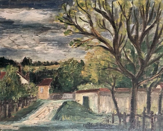 1920s French Artist Paul Fave early 1900s Oil Painting on - Etsy