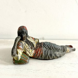 1800s French Orientalism Hand Painted Regulus Statue. - Etsy