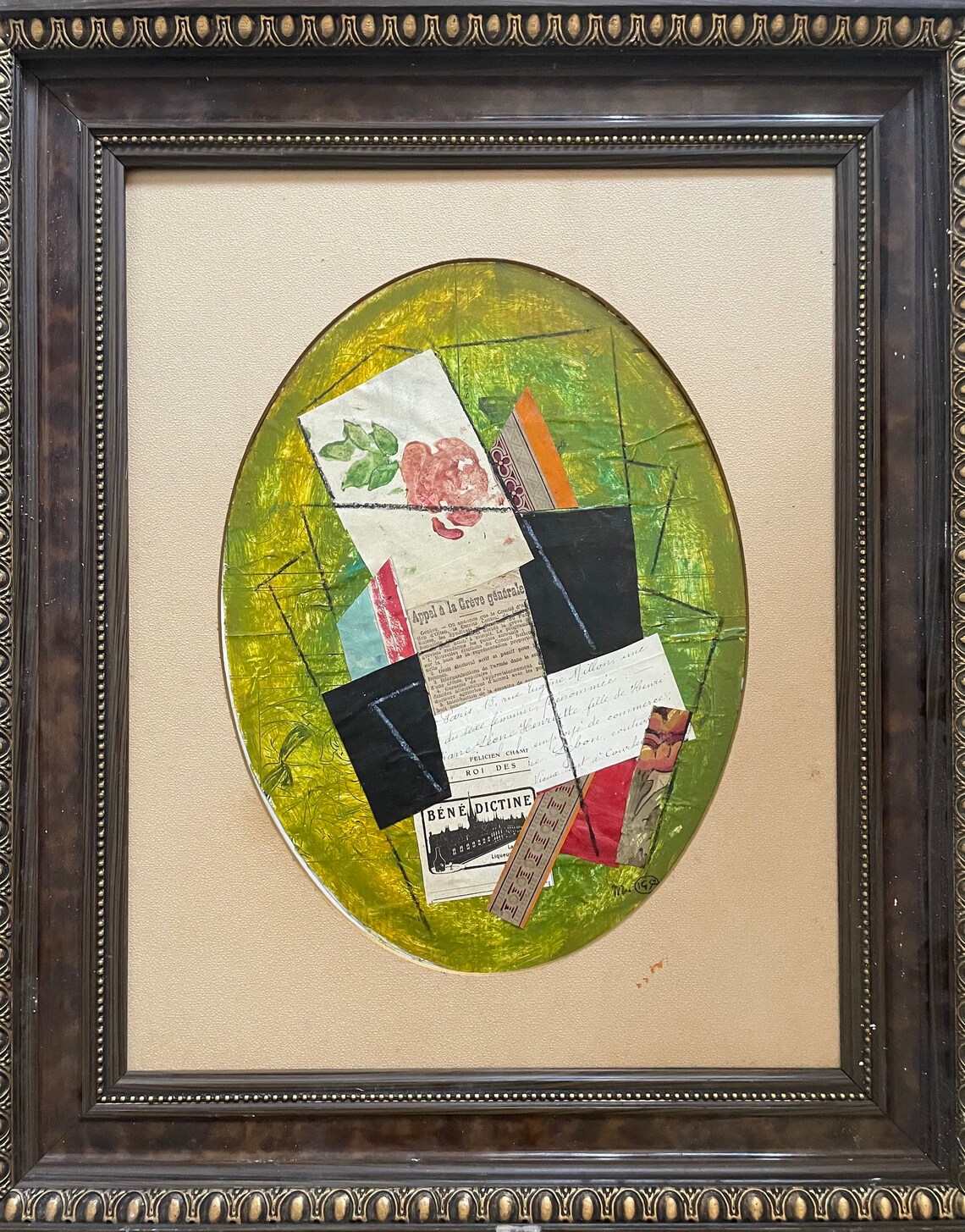 1900s French Cubism Collage/ Gouache on Thick Paper. Cubist - Etsy