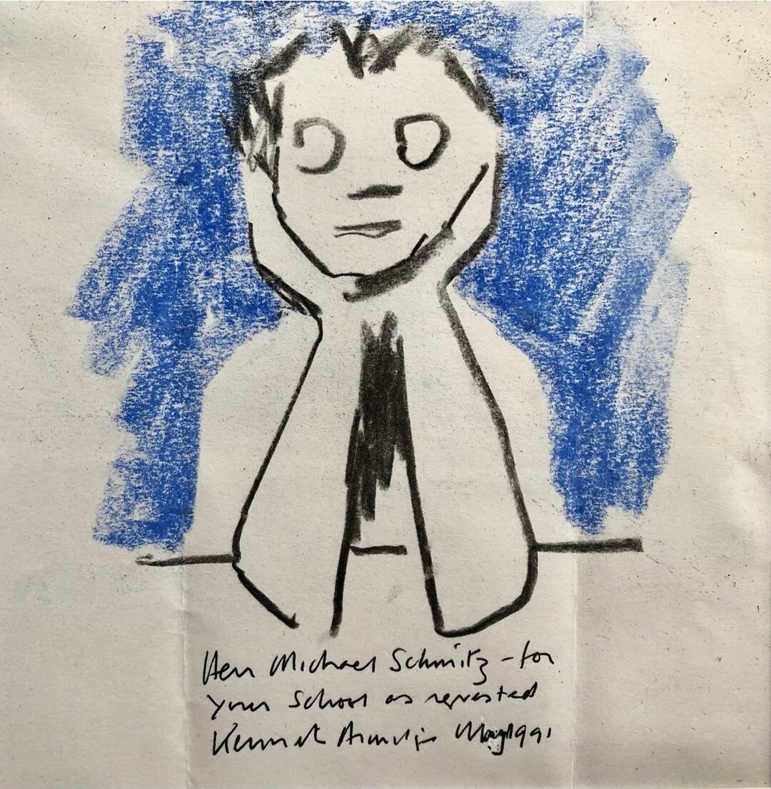 1991 British Sculptor Kenneth Armitage (1916-2002) Pastel Painting on ...