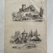 1890s French Graphite Drawing on Paper. Landscapes With Castle and ...