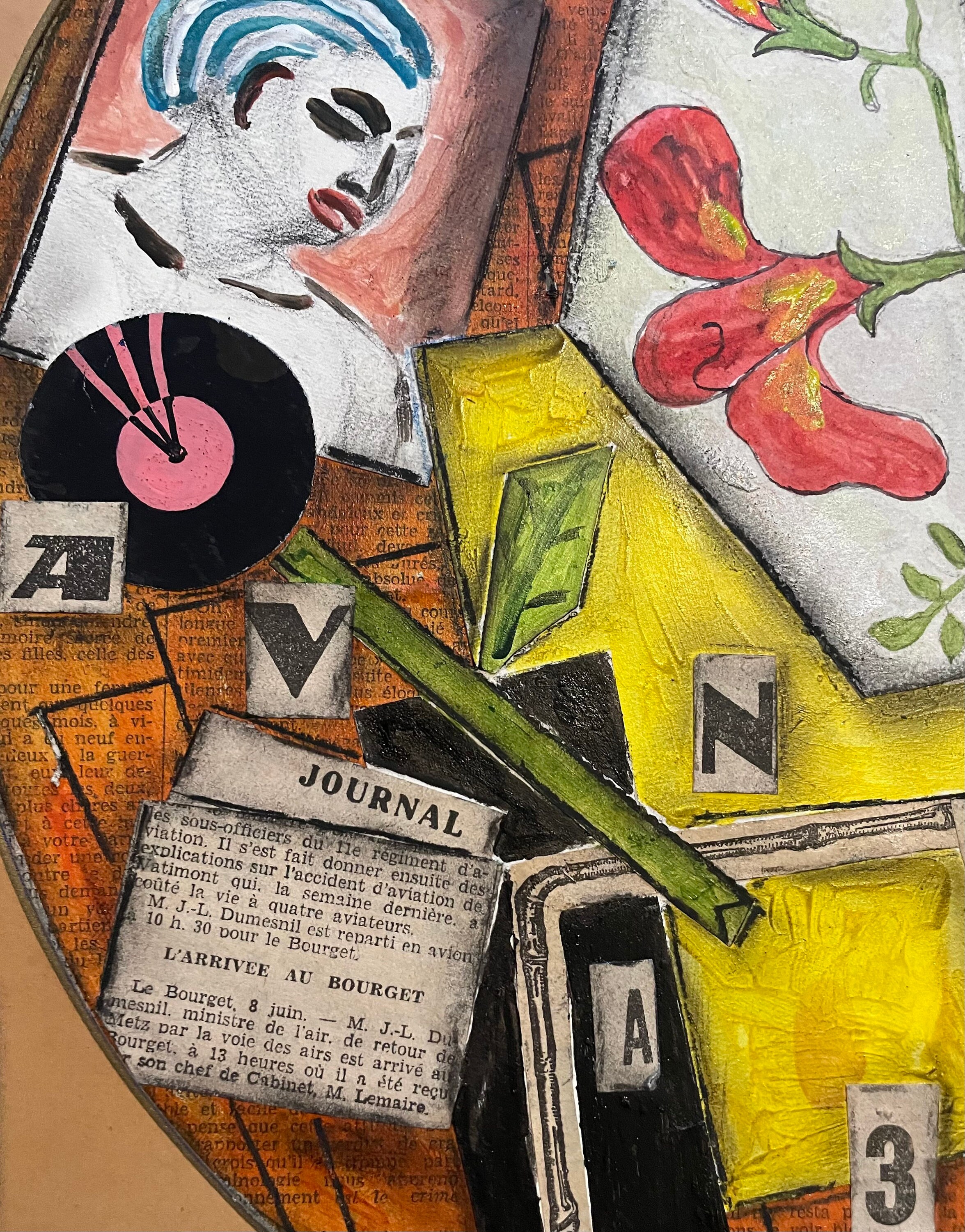 1900s French Cubism Collage/ Gouache on Cardboard. Cubist - Etsy