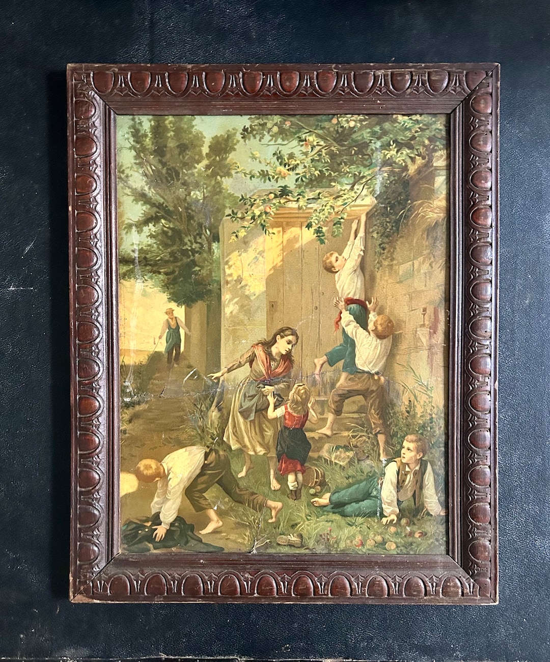 1880s French Chromolithography on Panel by Charles Auguste Romain ...