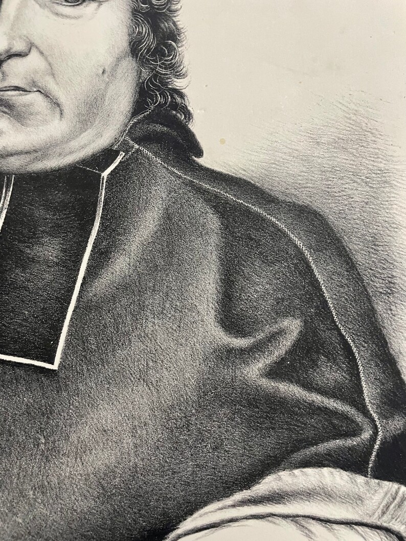 1800s French Antique Lithography on Paper. Cardinal Portrait - Etsy