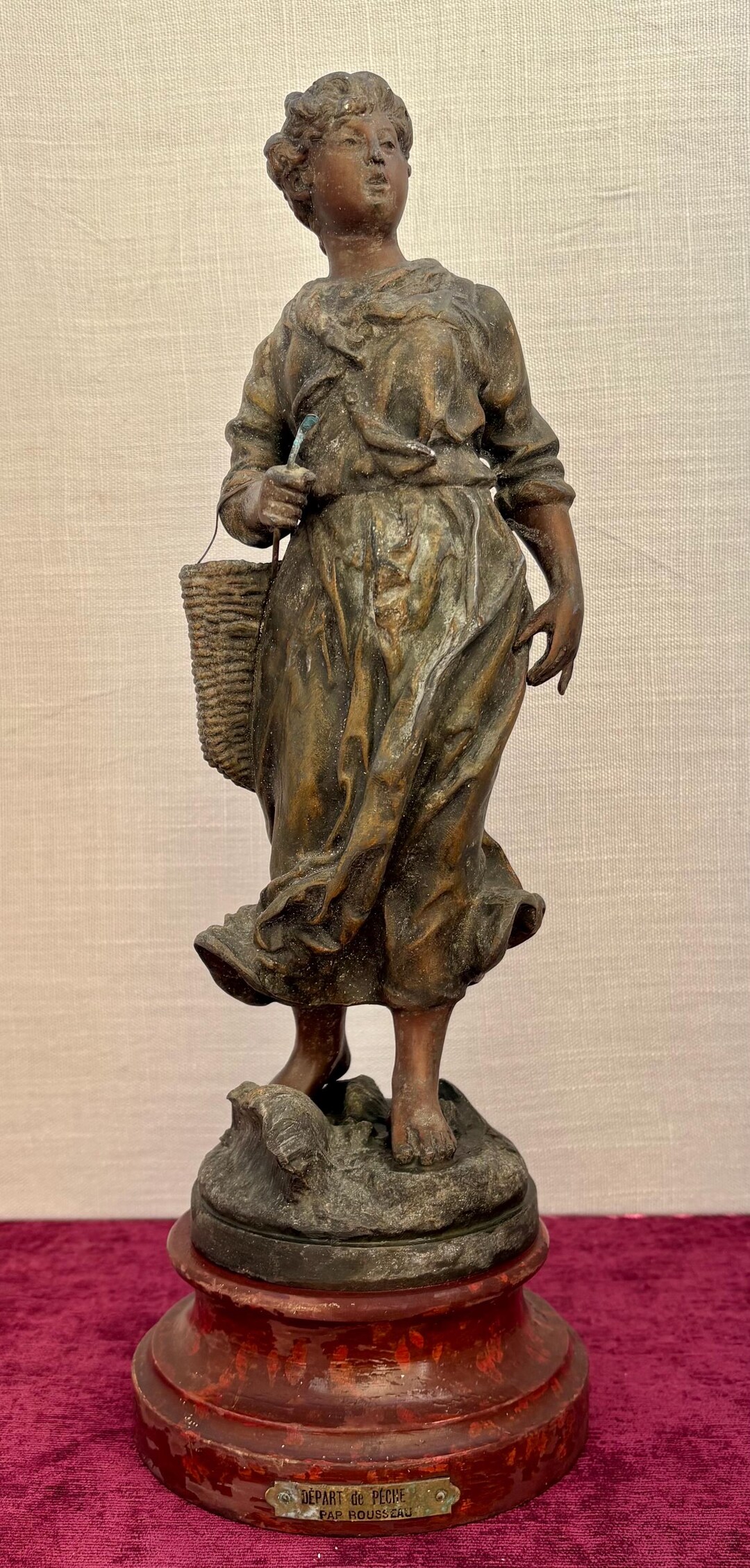 1890s Belgian Sculptor Victor Rousseau (1865-1954) Regulus Statue ...