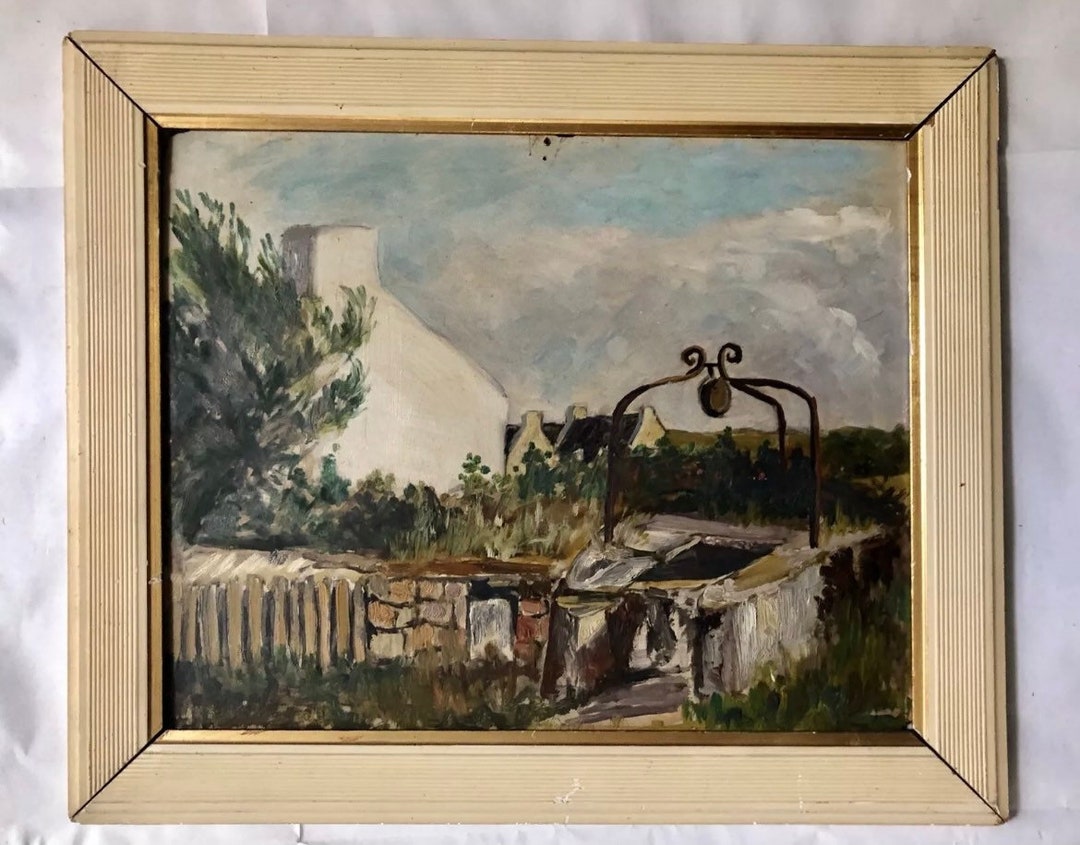 1930s French Oil Painting on Panel - Etsy