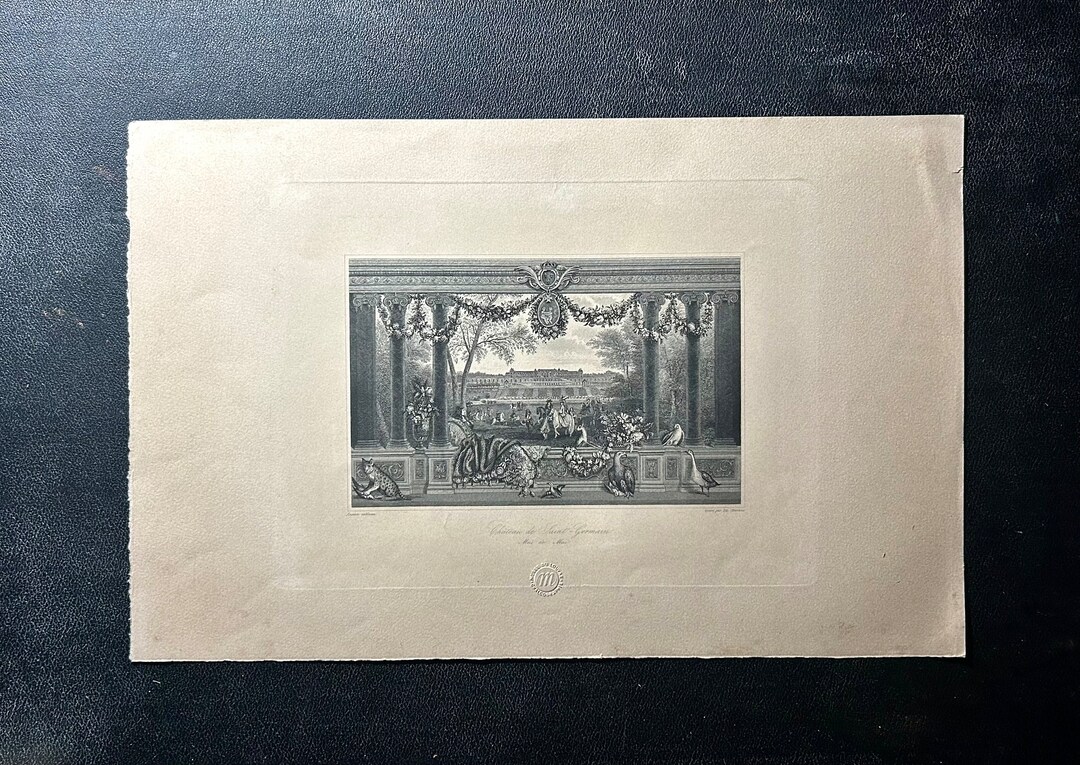 1800s French Engraving Chalcography of Louvre Museum. Original Stamp of ...
