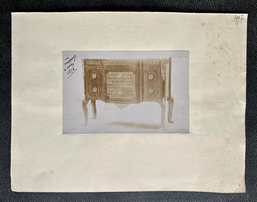 1800s French Antique Photo From Technical File of Furniture Design ...