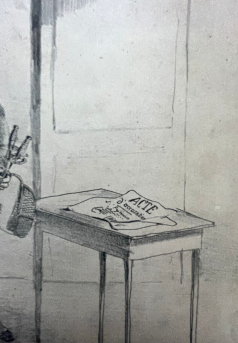 1800s British Ink/pencil on Paper. Sketch. Illustration. | Etsy