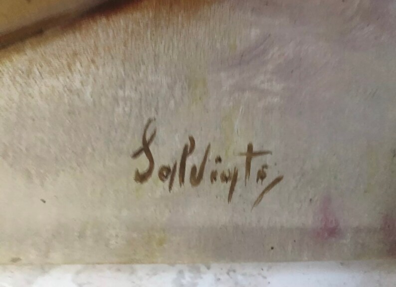 1940s French Shabby Chic Oil Painting on Panel | Etsy