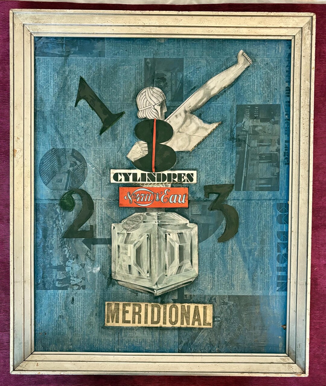 1930s French Mixed Media/gouache/collage on Panel Dadaism Dada ...