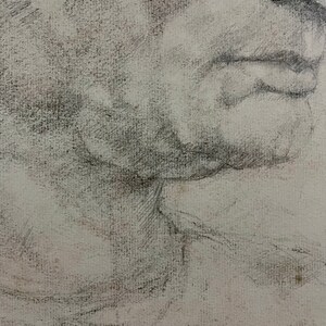 1930s French Graphite Drawing on Paper. Portrait of Ancient Roman Man ...