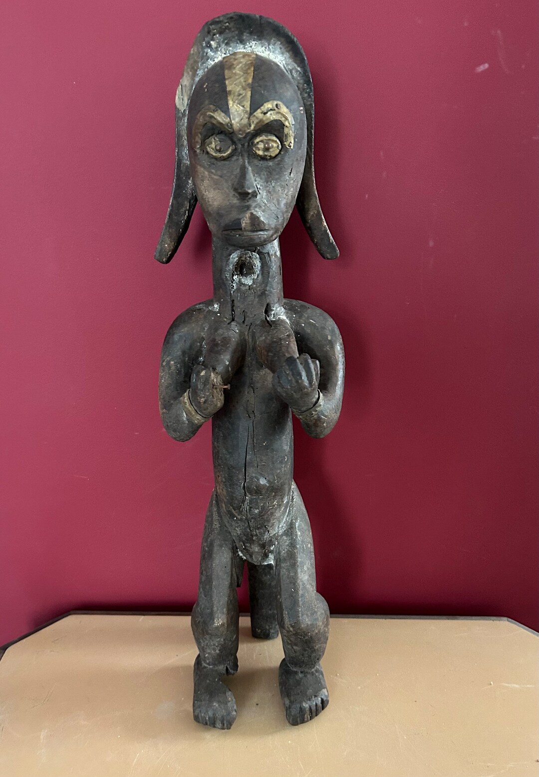 1900s African Fang of Gabon Byeri Reliquary Female Figure of Ntoumou ...
