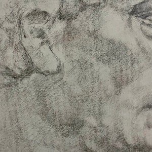 1930s French Graphite Drawing on Paper. Portrait of Ancient Roman Man ...