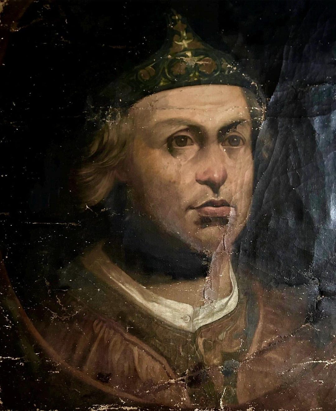 1600s French Antique Oil Painting on çavas. Gentleman’s Portrait to Be ...