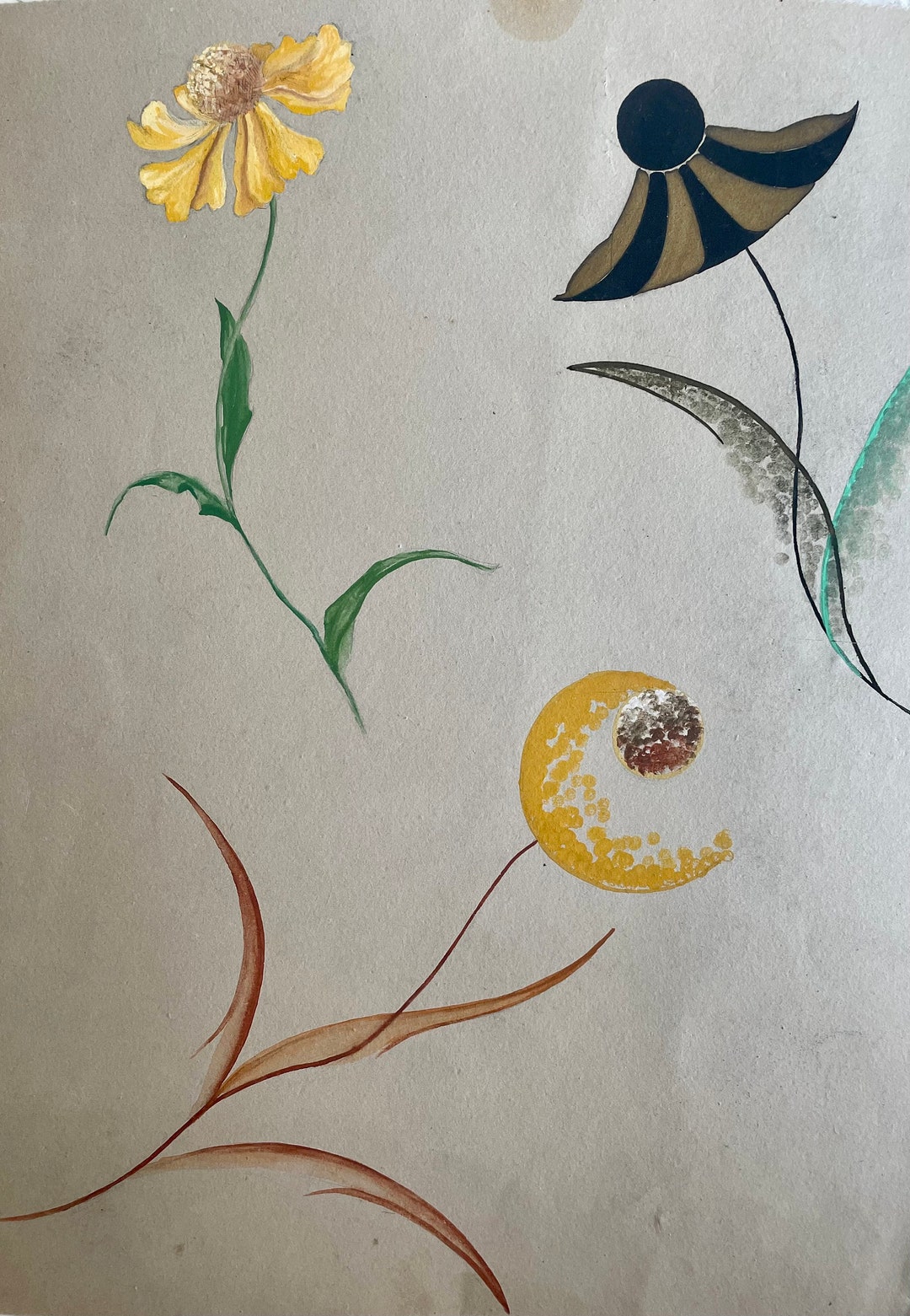1930s French Avant-garde / Modernist Gouache on Paper. Graphic - Etsy