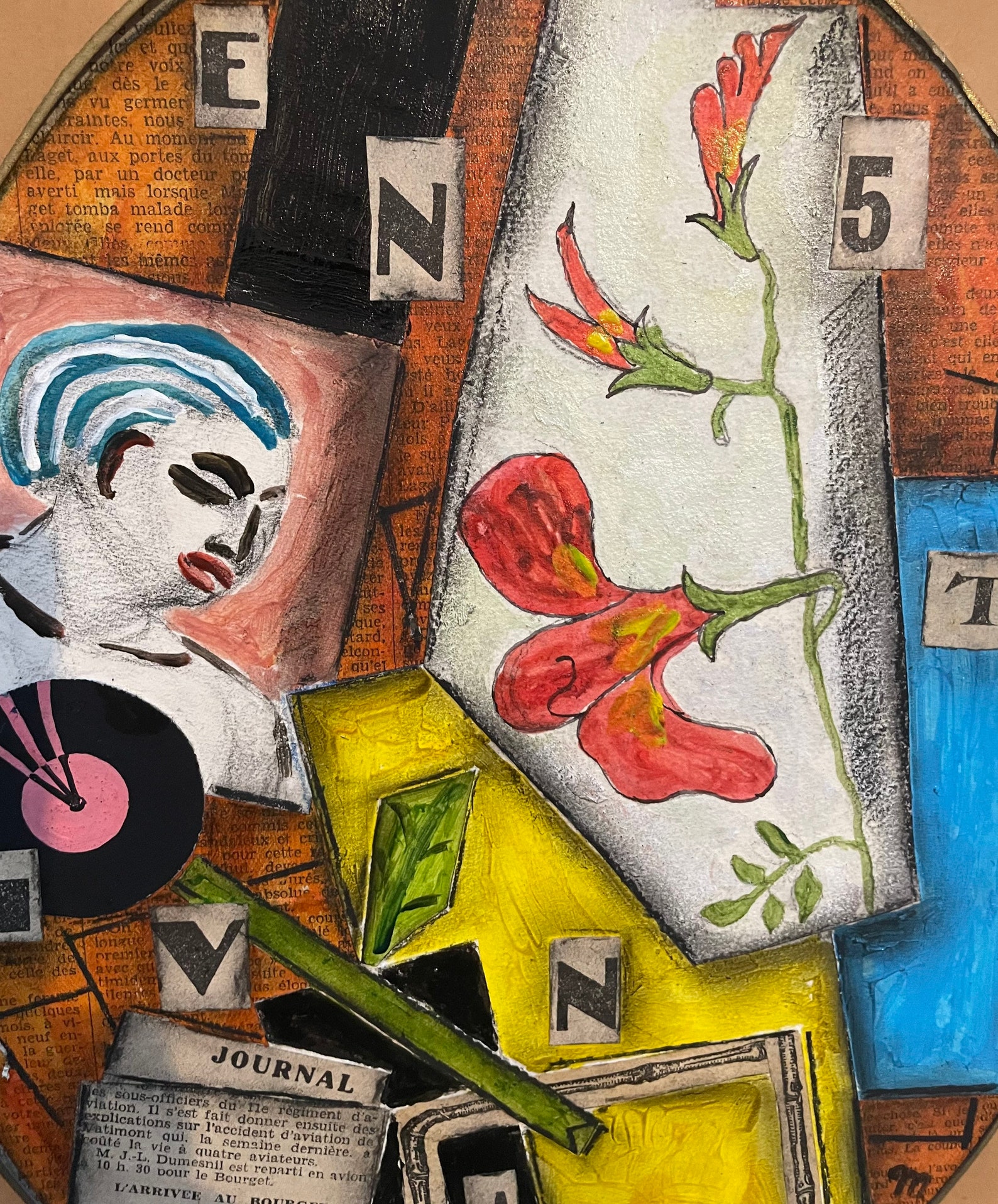 1900s French Cubism Collage/ Gouache on Cardboard. Cubist - Etsy