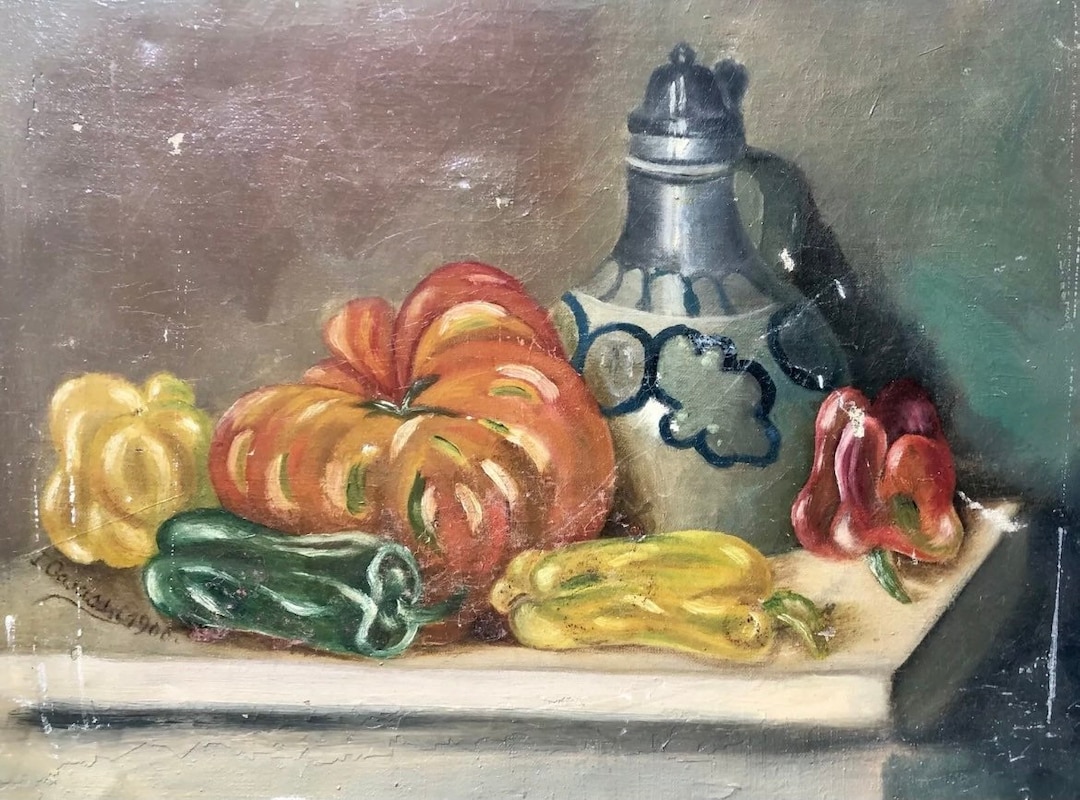 1906 French Oil Painting on Canvas - Etsy