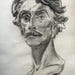 1910s French Charcoal Drawing. Portrait of a Frenchman With Mustache ...