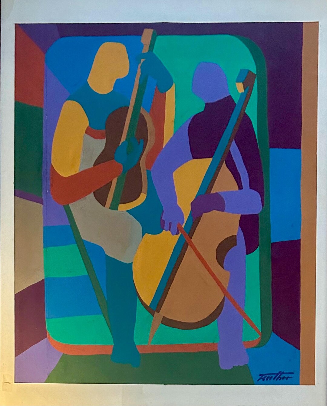 1950s German / French Cubism/ Surrealist Master Wolf Reuther (1917-2004 ...