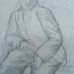 1910s French Pencil Drawing. Portrait of a Young Frenchman. - Etsy