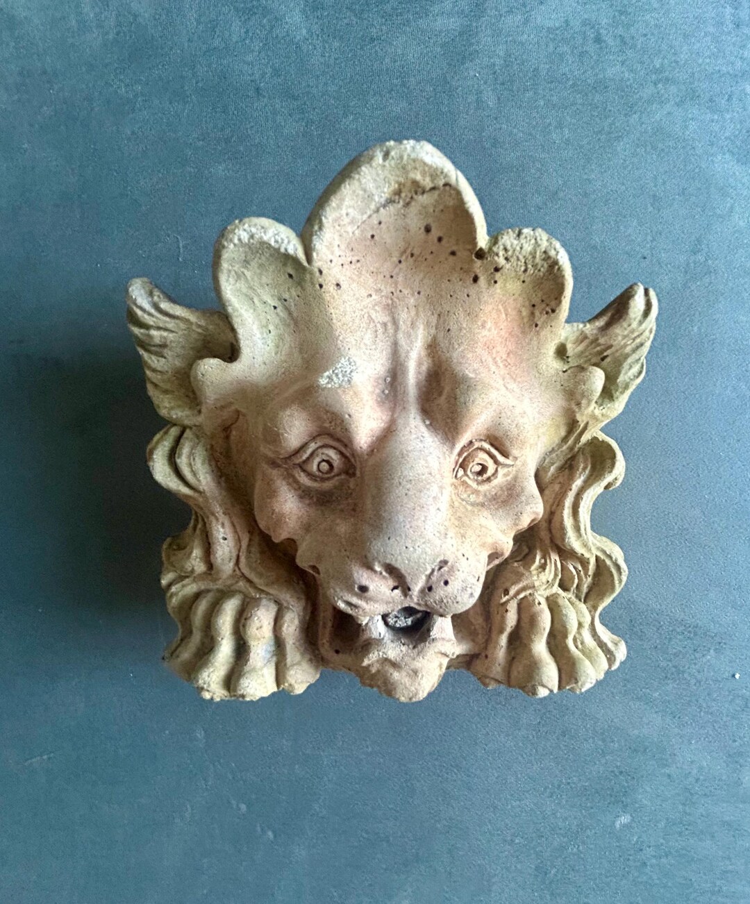 1700s French Lion Fountain Animal Sculpture Antique Stoneware Garden ...