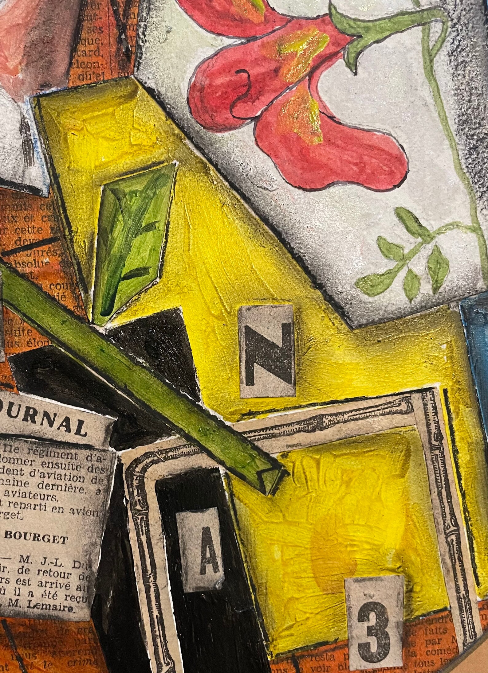 1900s French Cubism Collage/ Gouache on Cardboard. Cubist - Etsy