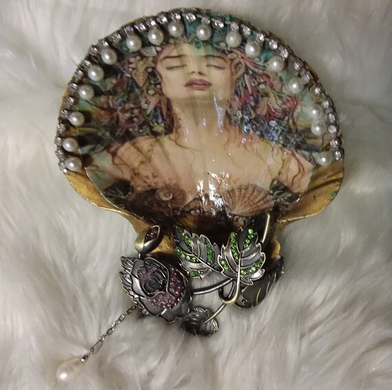 Water Element Bejeweled Sea Shell Chinese Geomancy Feng - Etsy