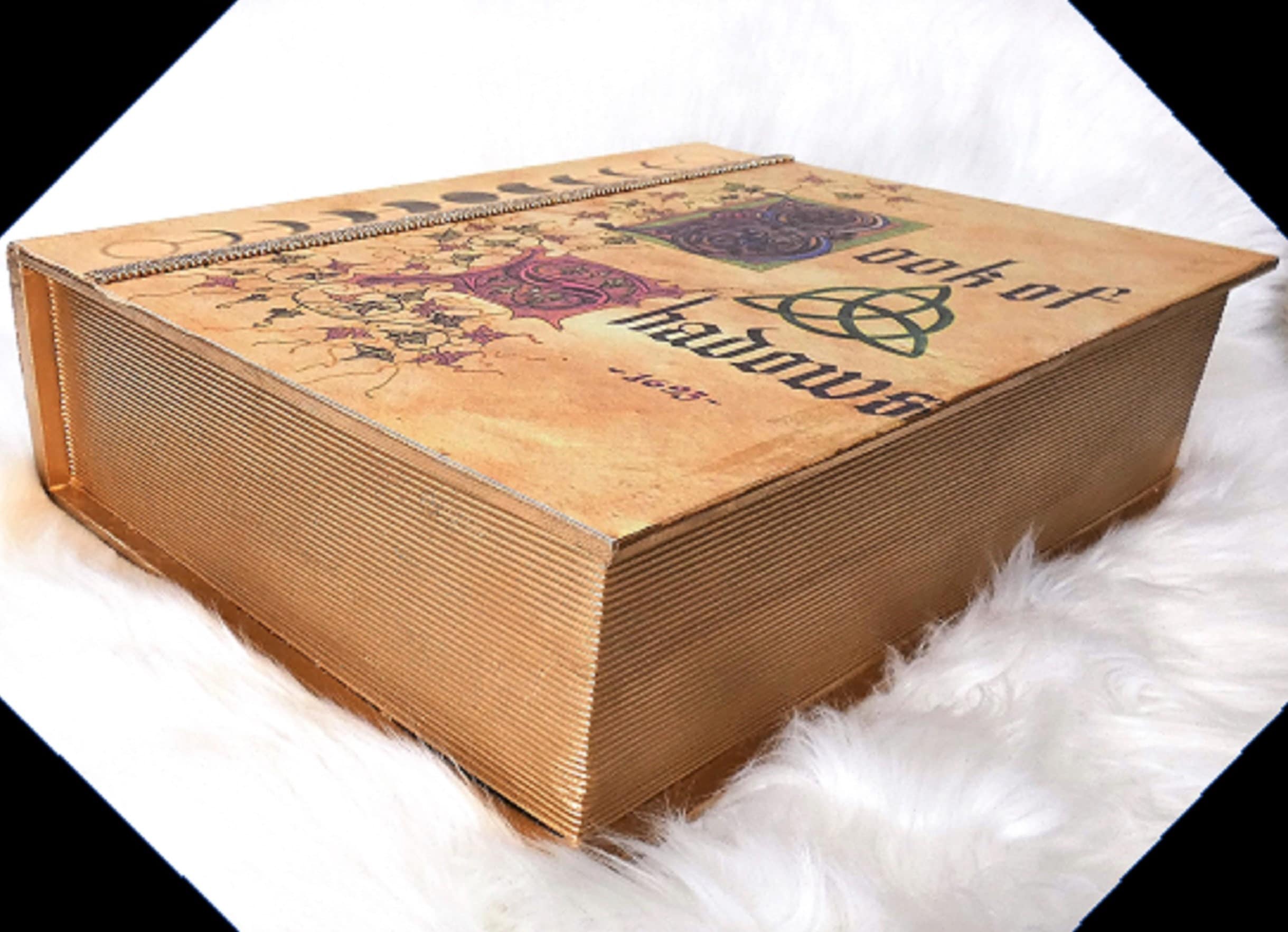 Book of Shadows Altar Box: Solander Box, Decoupaged Book Box, Upcycled ...