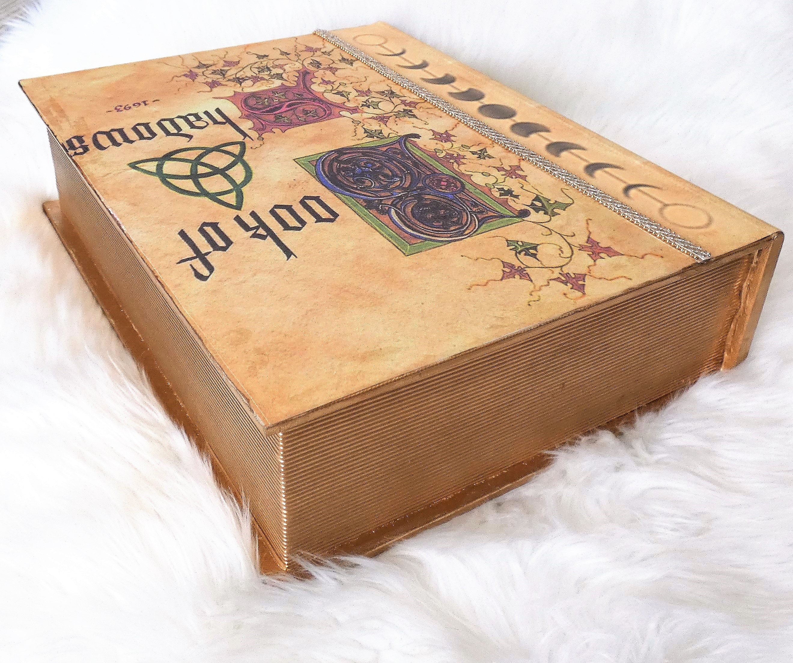 Book of Shadows Altar Box: Solander Box, Decoupaged Book Box, Upcycled ...