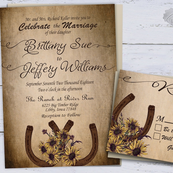 Rustic Wedding Invitation - Etsy