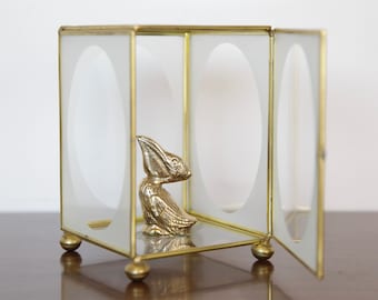 Brass Glass Display Case - Etsy
