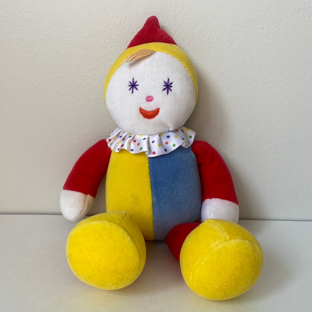 80s Vintage GUND Clown Plush Toy Stuffed Toy Baby Rattle 10 - Etsy