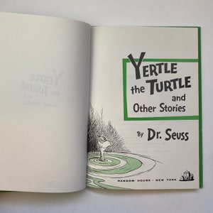 1958 Vintage Dr Seuss Yertle the Turtle and Other Stories Hardcover ...