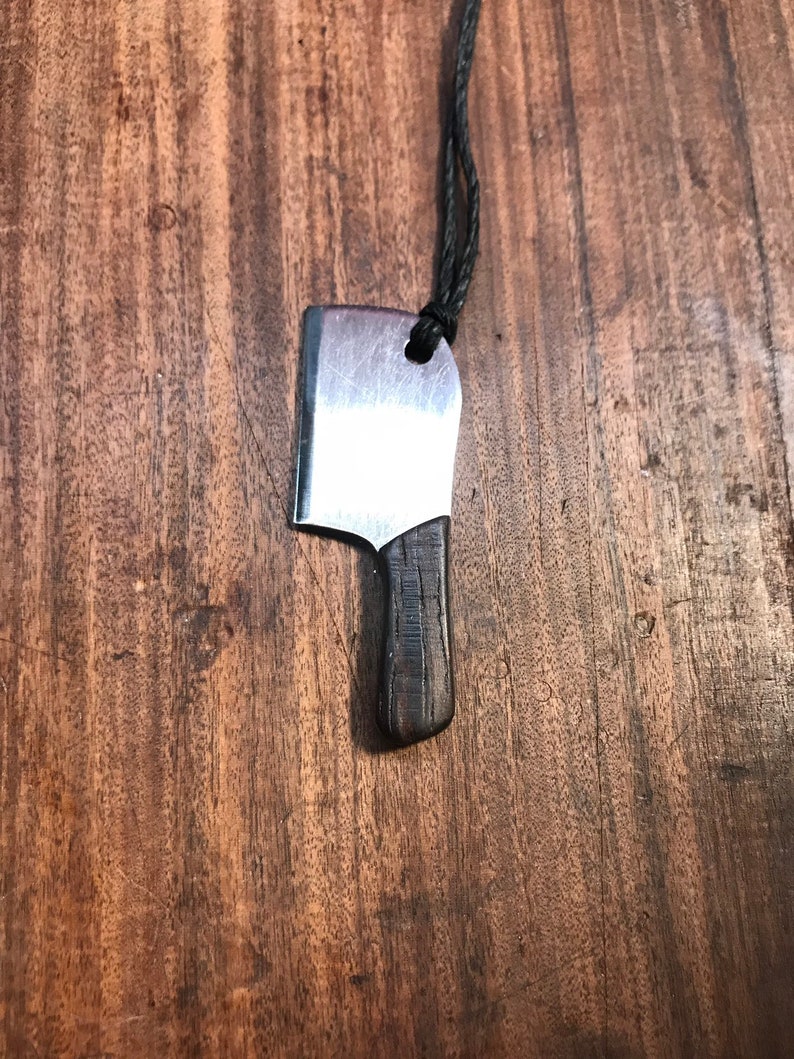 Hand Forged Mini Butcher's Meat Cleaver Necklace Pendant | Etsy