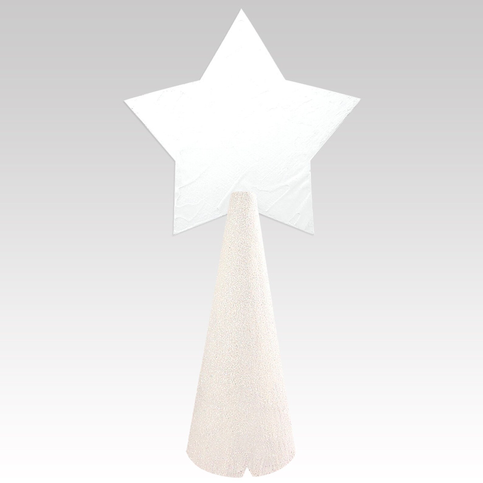 CUSTOM Tree Topper White Star on White Glitter Base - Etsy