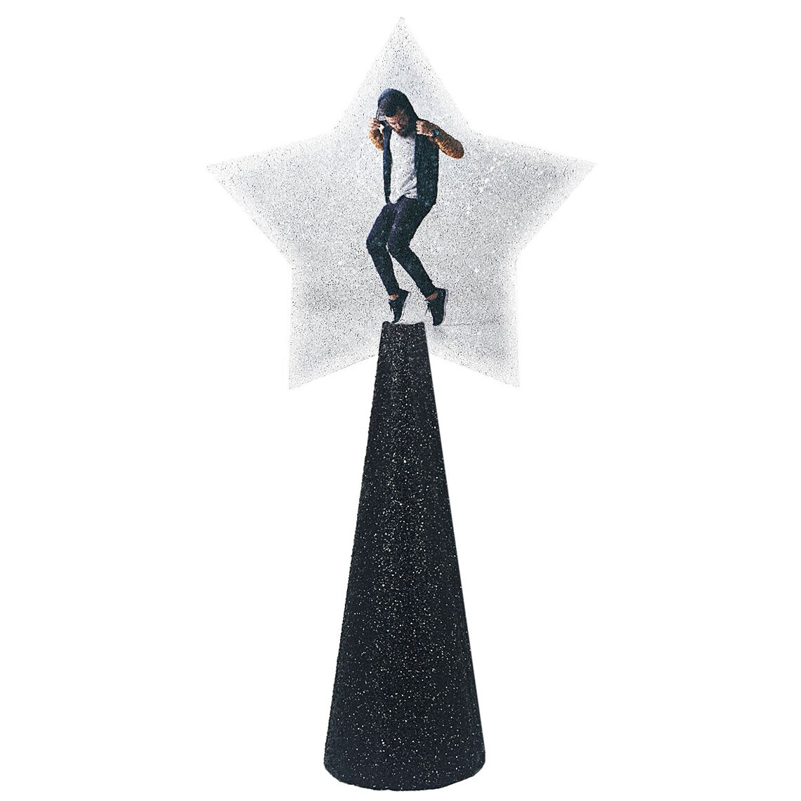 CUSTOM Tree Topper on Black Glitter Base - Etsy