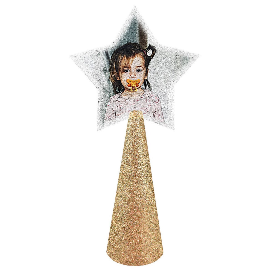 CUSTOM Tree Topper on Gold Glitter Base - Etsy