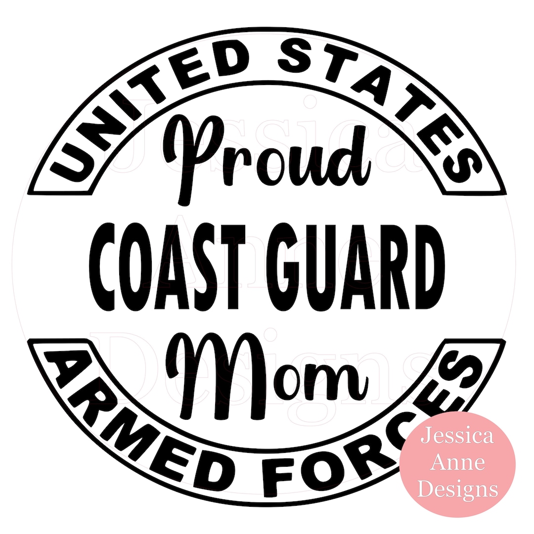 Proud Coast Guard Mom PNG Sublimation Instant Digital Design Download ...